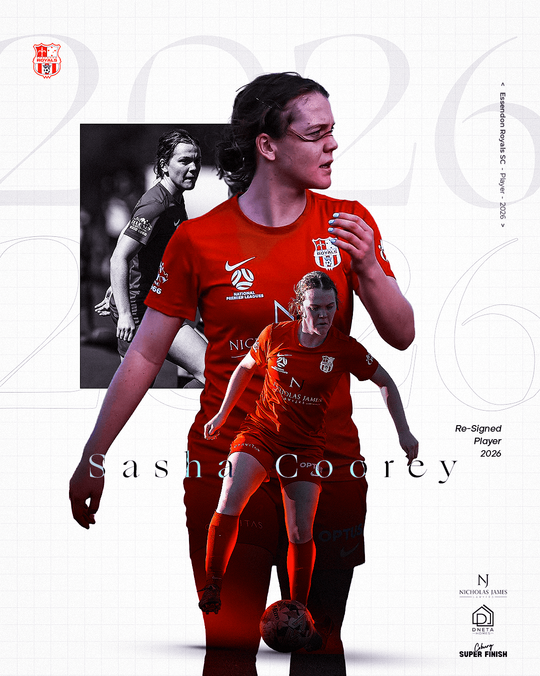 Sasha Coorey re-signs as Royals build for 2026 – Essendon Royals Soccer ...